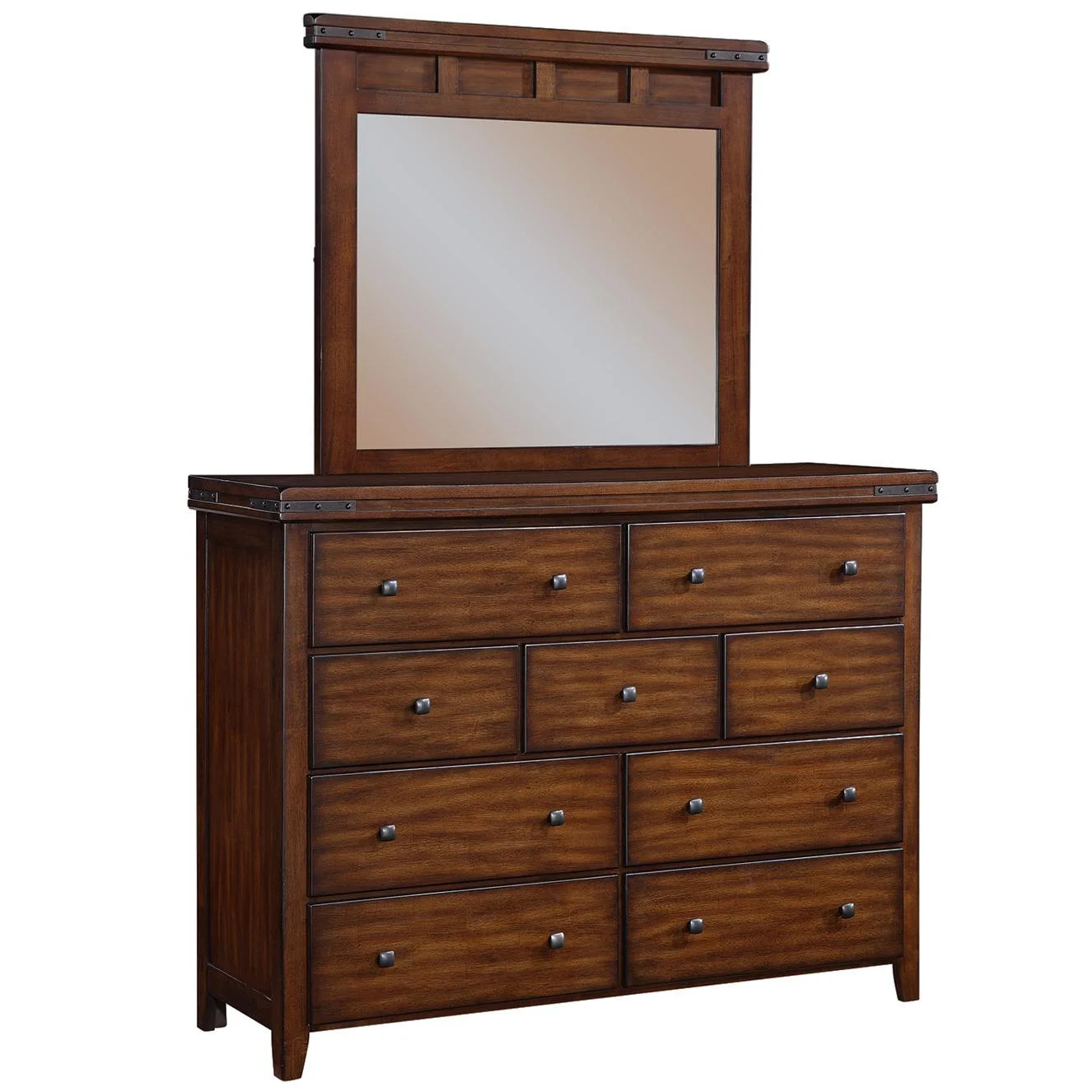 Winners Only Mango BMG1009x1+BMG1006x1 9-Drawer Dresser and Mirror Set ...