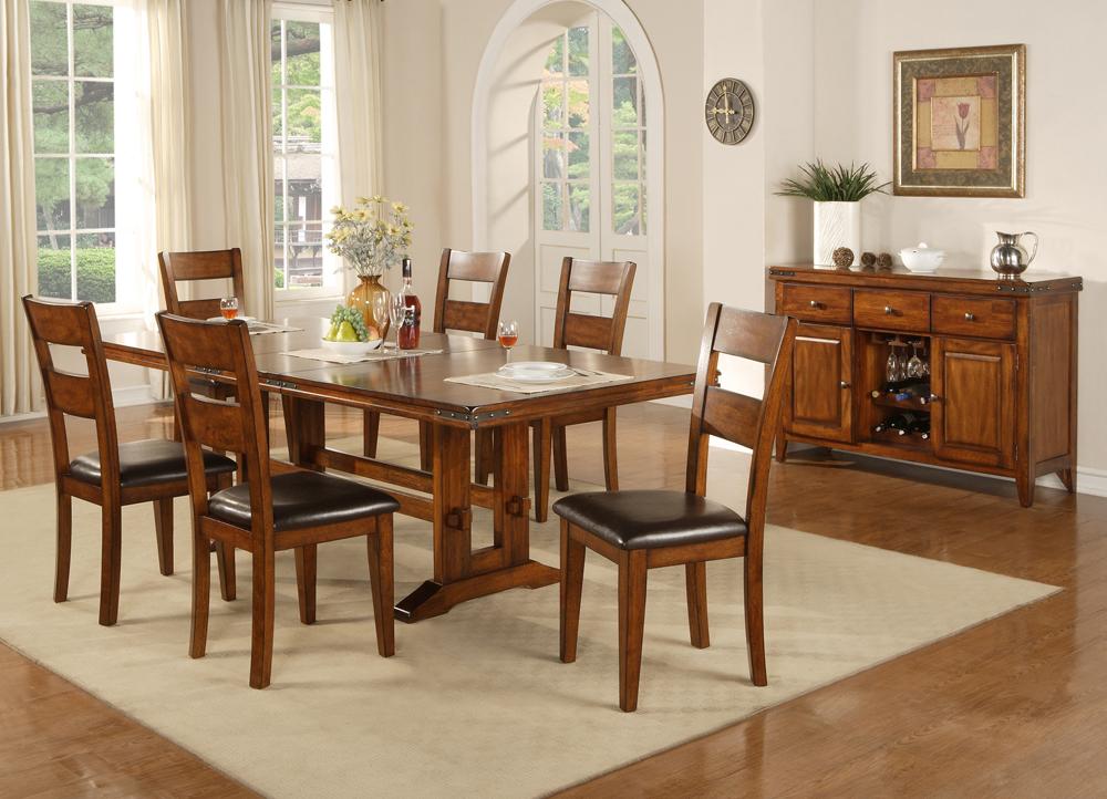 Winners Only Mango DMG4492x1+DMG450Sx6 Transitional 7-Piece Dining Set ...