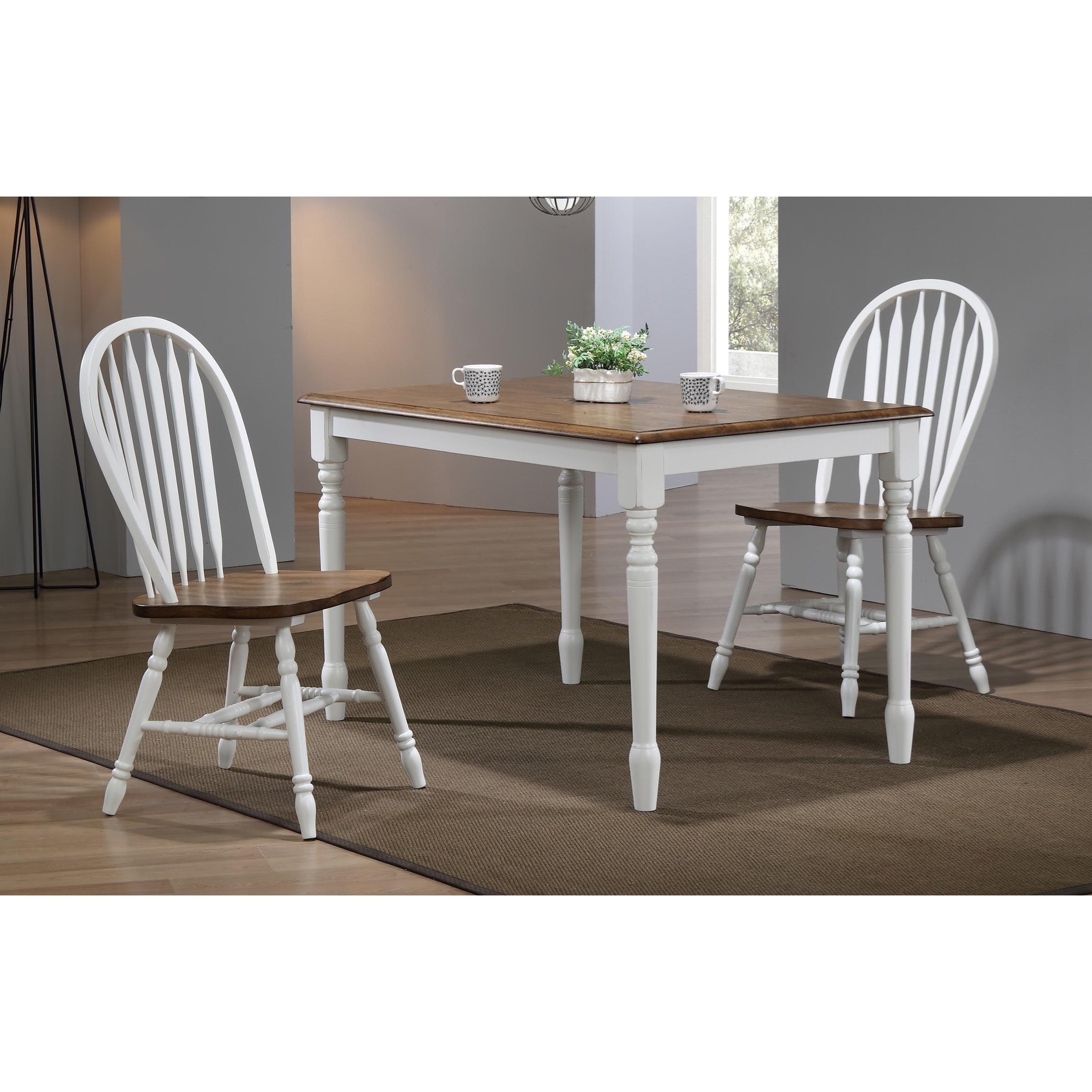 Winners Only Pacifica DP53247 Rustic 47" Two Tone Leg Table | Dunk ...