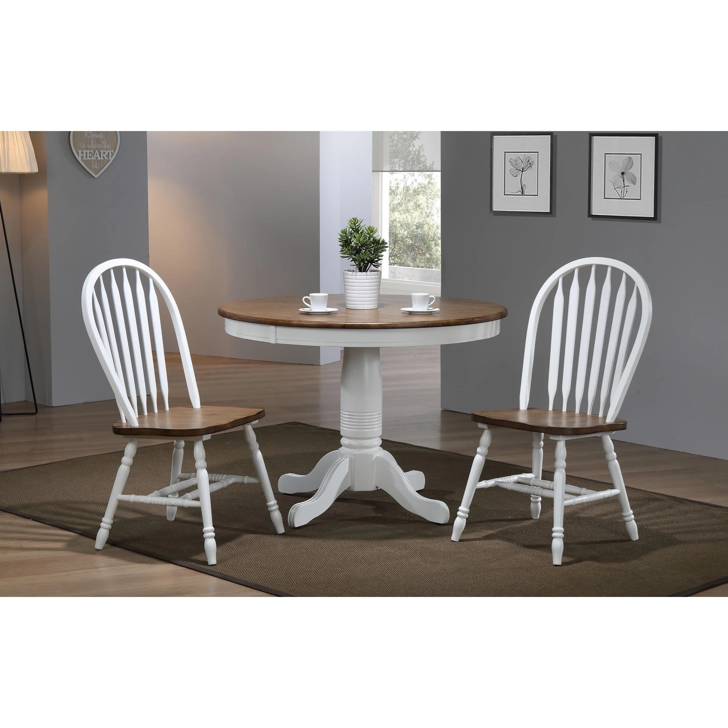 Winners Only Pacifica DP54242 Rustic 42" Round Single Pedestal Dining ...