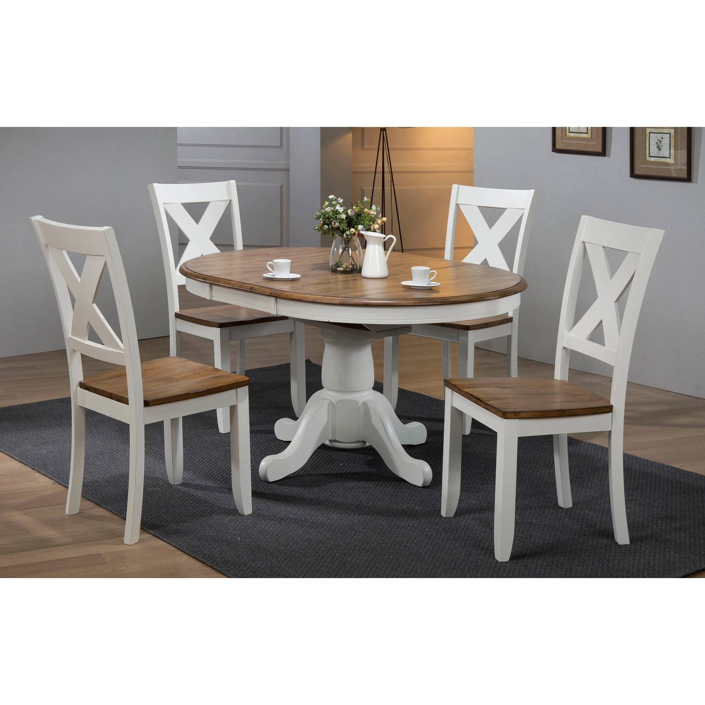 Winners Only Pacifica DP54257x1+DP521Sx4 Rustic 5-Piece Dining Set ...