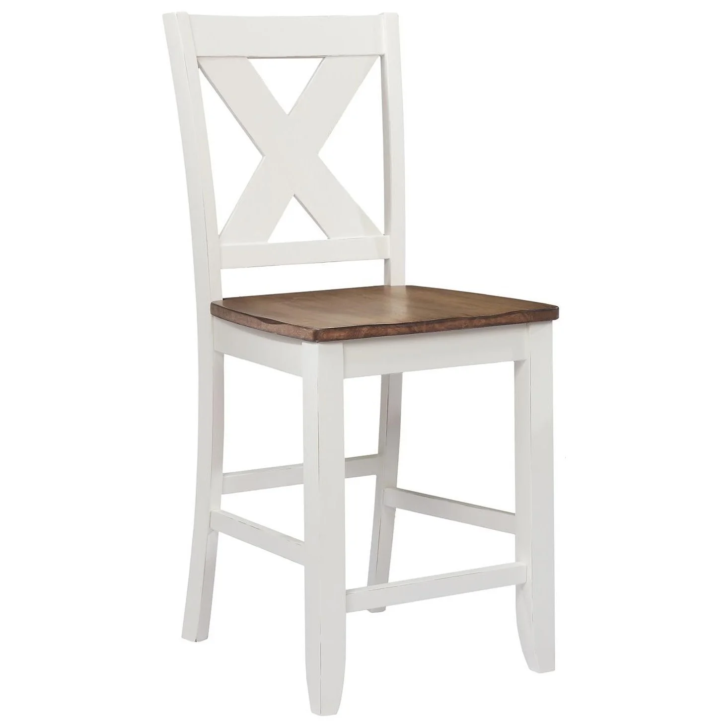 Winners Only Pacifica DPT52124 Rustic X-Back Counter Height Barstool ...