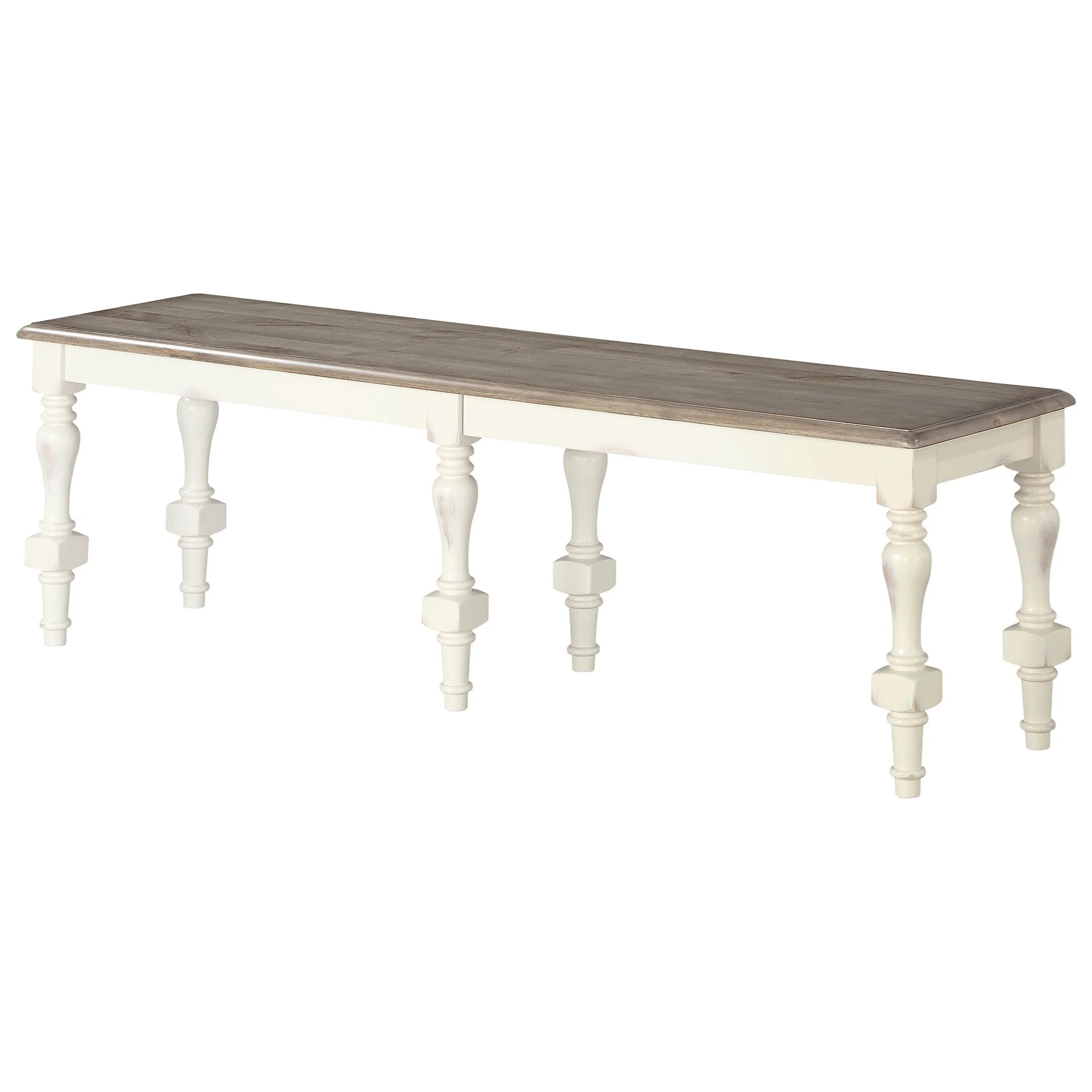 Winners Only Torrance DT3455GP Casual 60" Dining Bench with Turned Legs ...