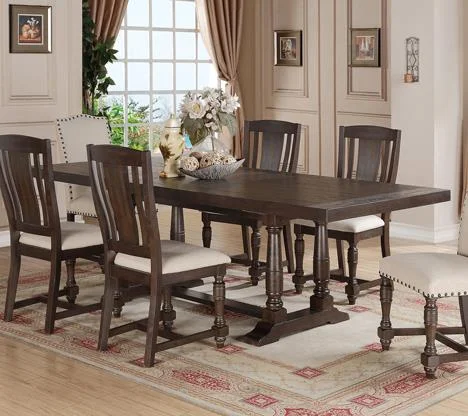 Winners Only Xcalibur DX14296X Transitional Rectangular Dining Table ...