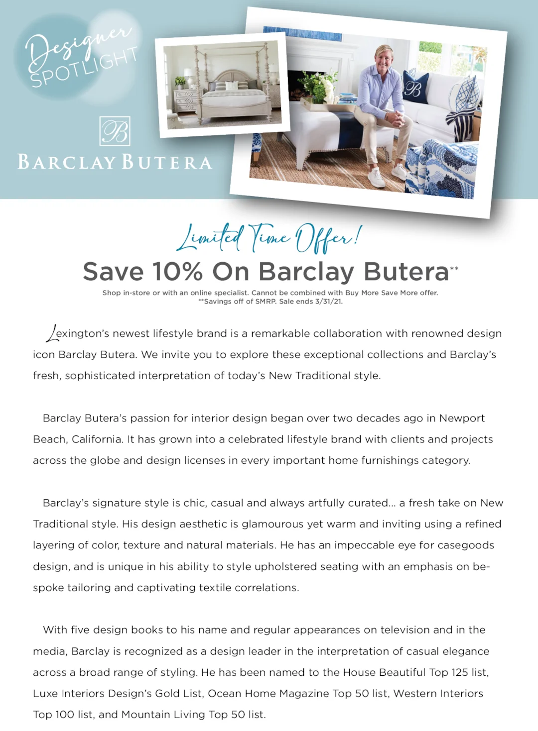 Barclay Butera | Baer's Furniture | Ft. Lauderdale, Ft. Myers, Orlando ...