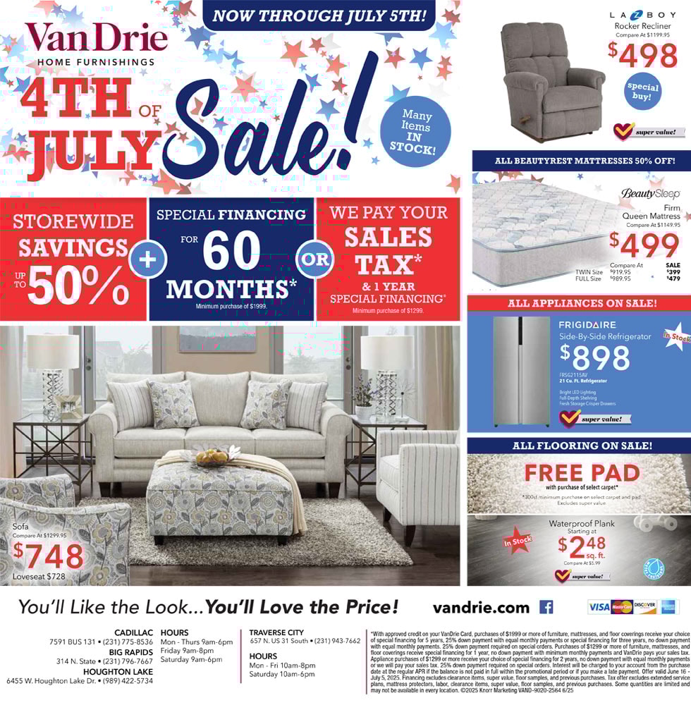 Promotions | Cadillac, Traverse City, Big Rapids, Houghton Lake and ...