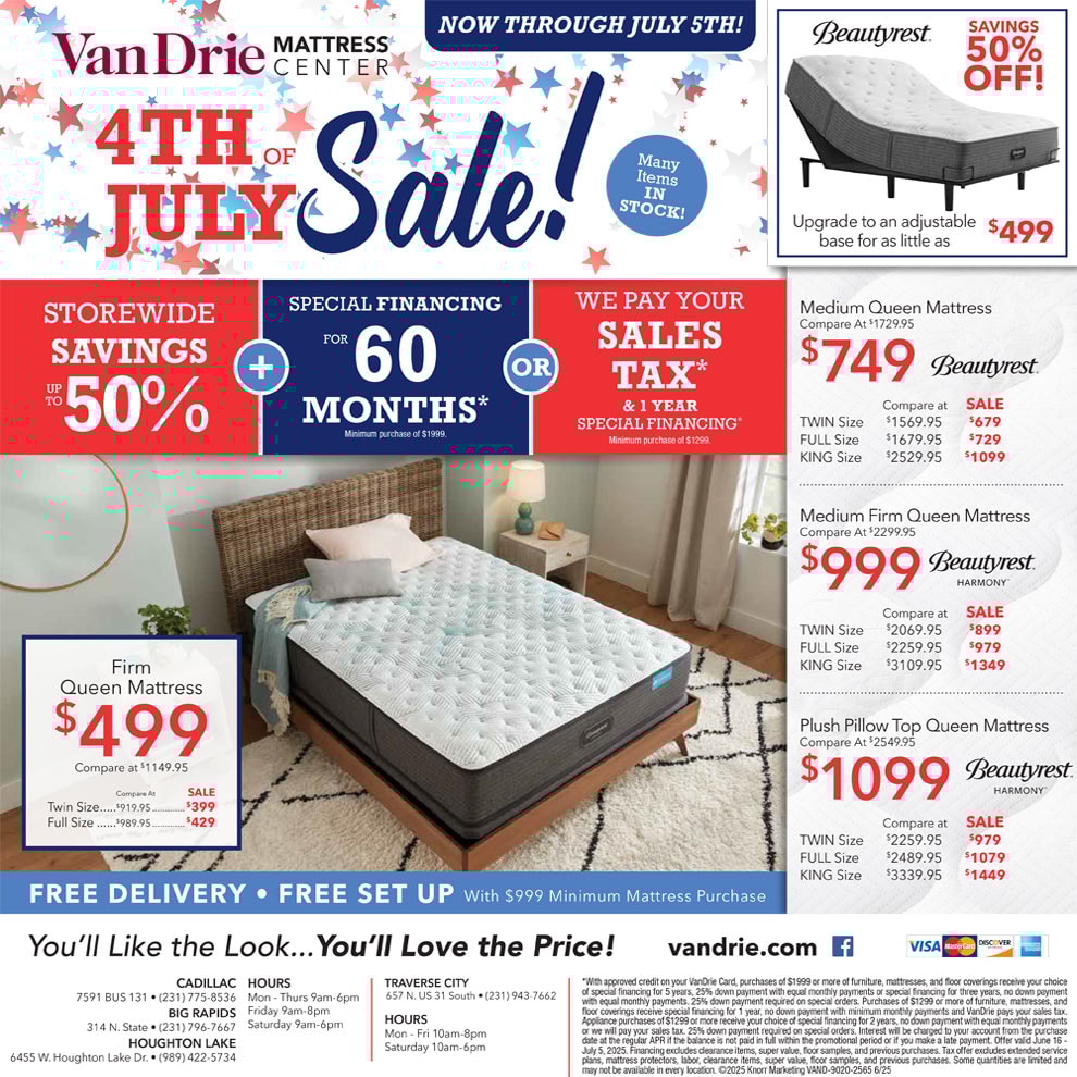 Promotions | Cadillac, Traverse City, Big Rapids, Houghton Lake and ...