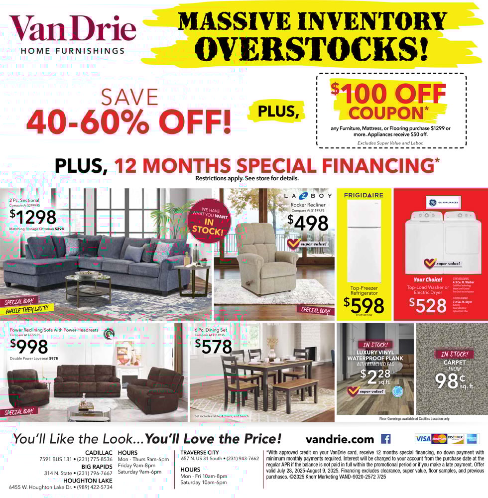 Promotions | Cadillac, Traverse City, Big Rapids, Houghton Lake and ...