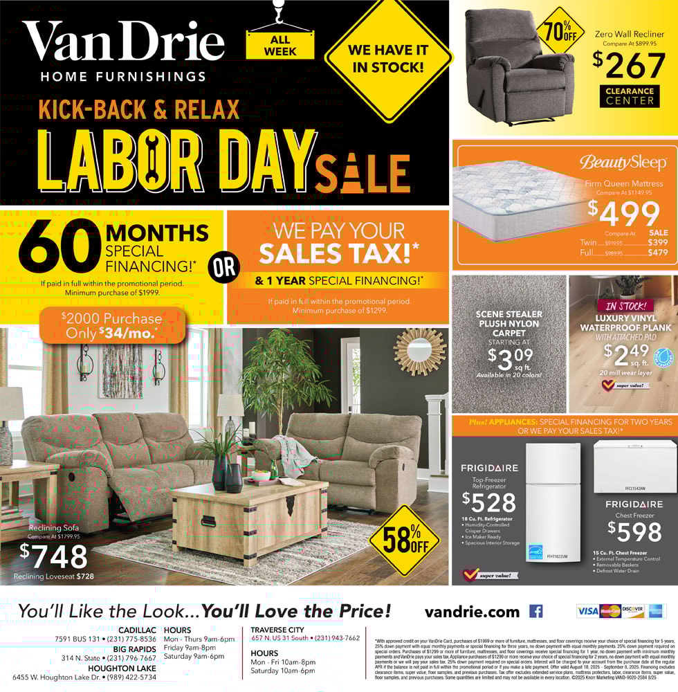 Promotions | Cadillac, Traverse City, Big Rapids, Houghton Lake and ...