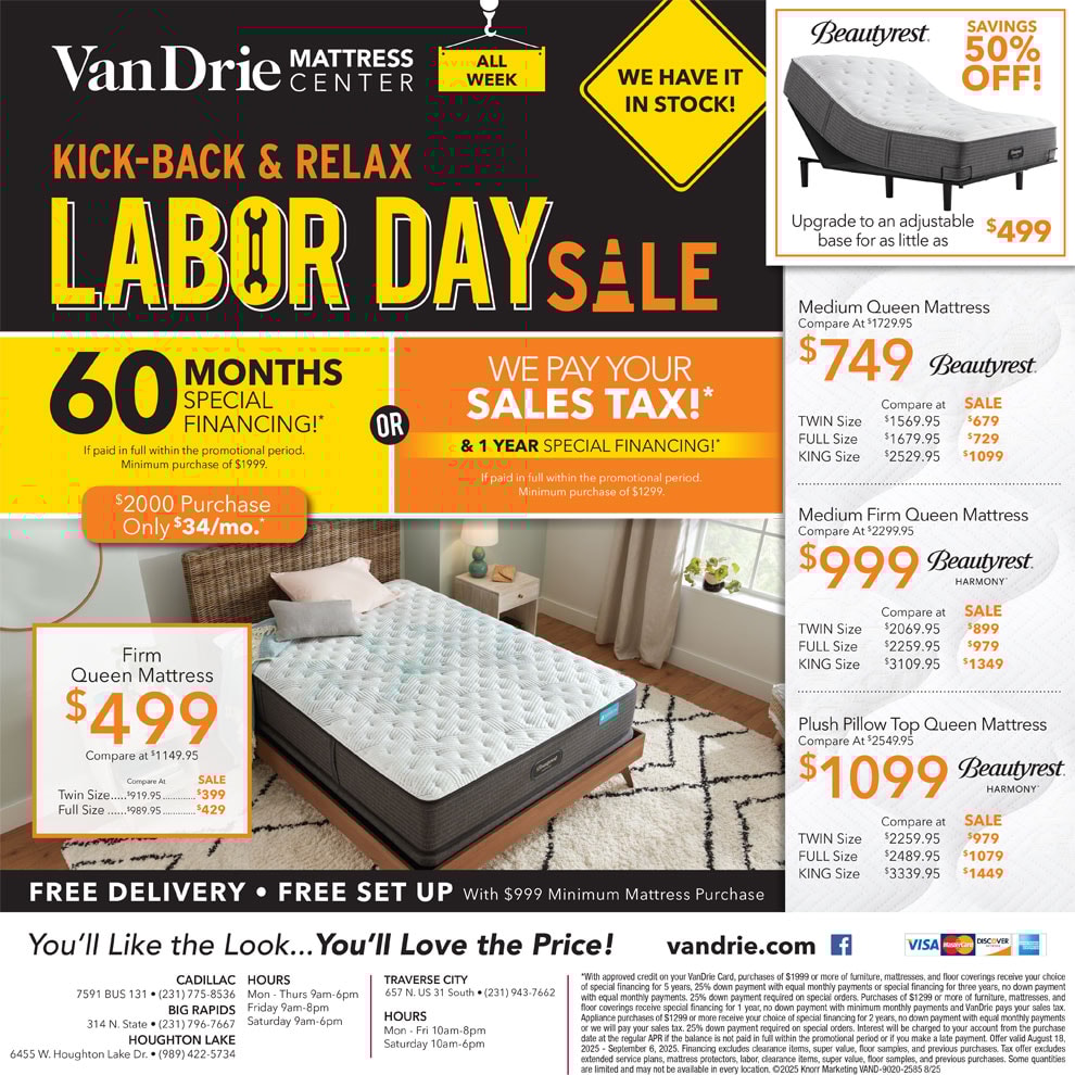 Promotions | Cadillac, Traverse City, Big Rapids, Houghton Lake and ...