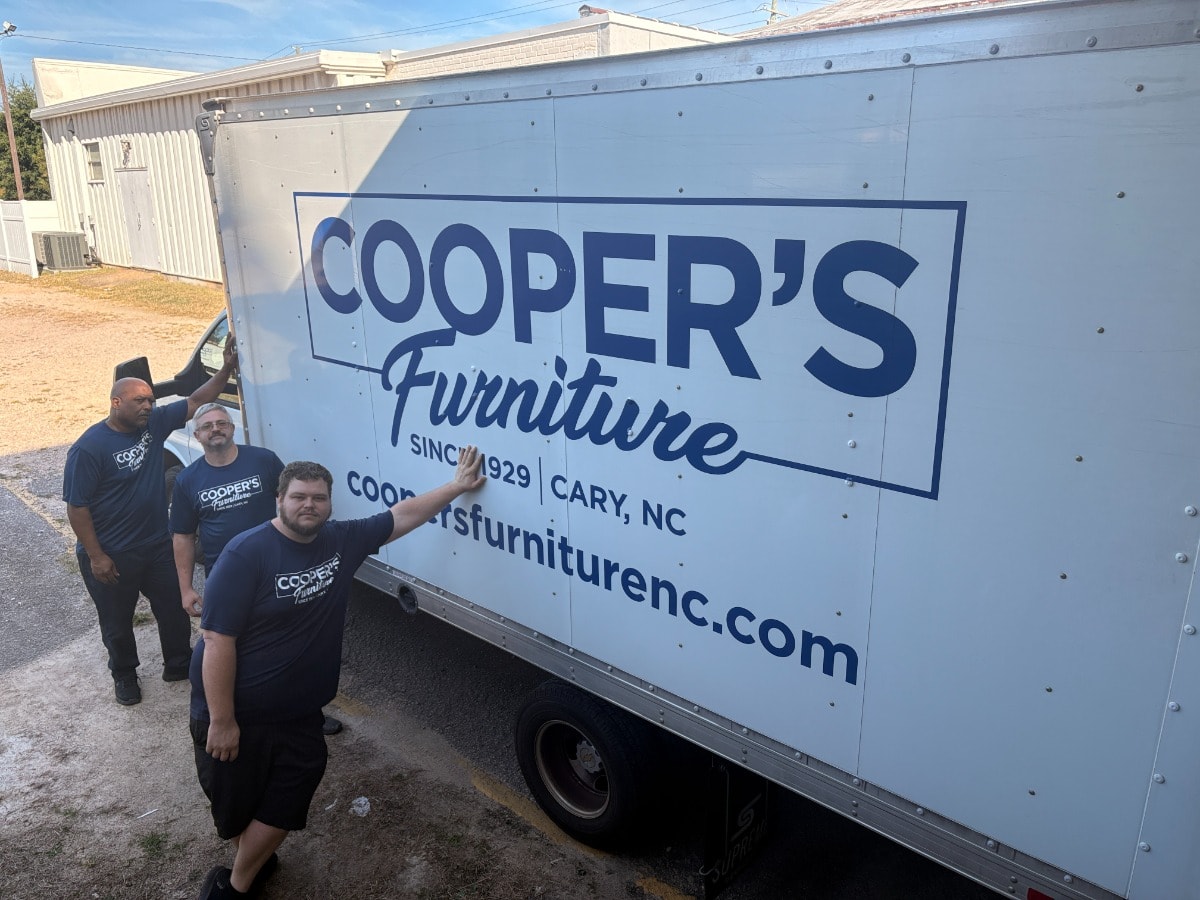 Delivery Cooper S Furniture Inc Cary Raleigh Triangle Wake