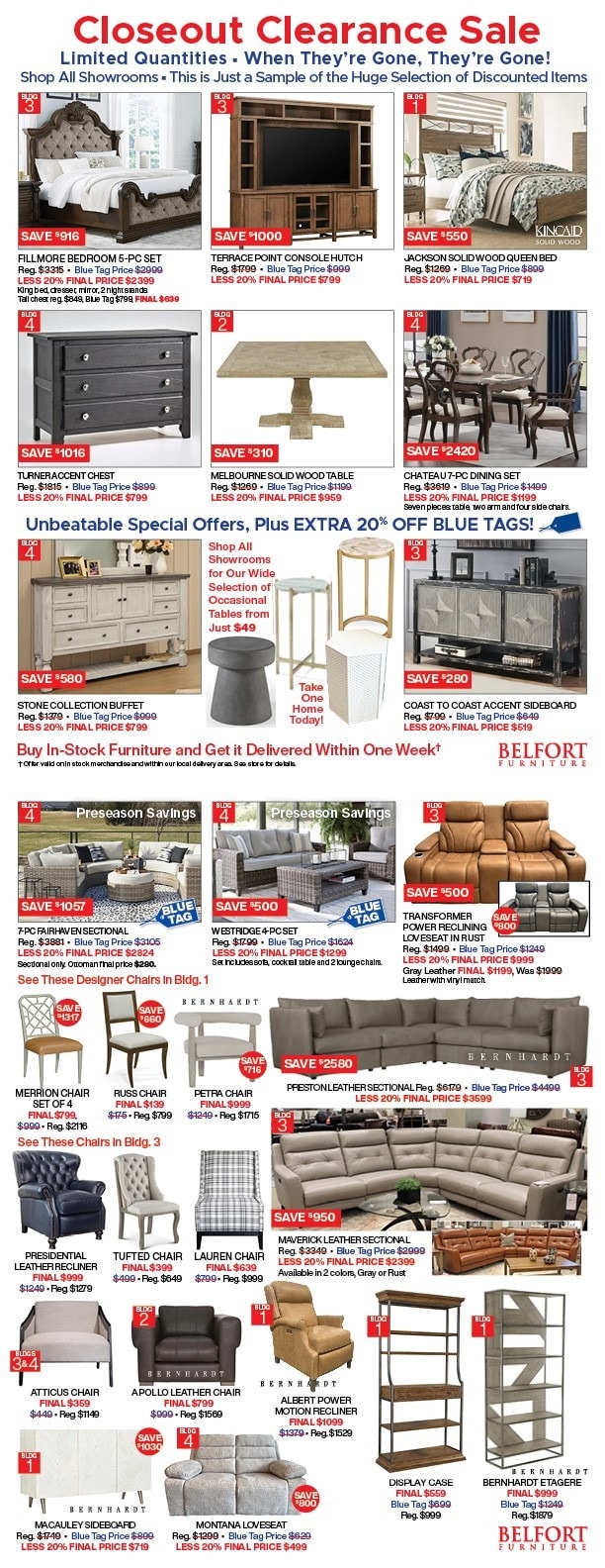 Clearance Furniture in Sterling, Virginia | Belfort Furniture